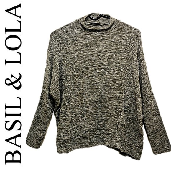 BASIL LOLA | Sweaters | Basil Lola Metallic Oversized Ultra Thin ...